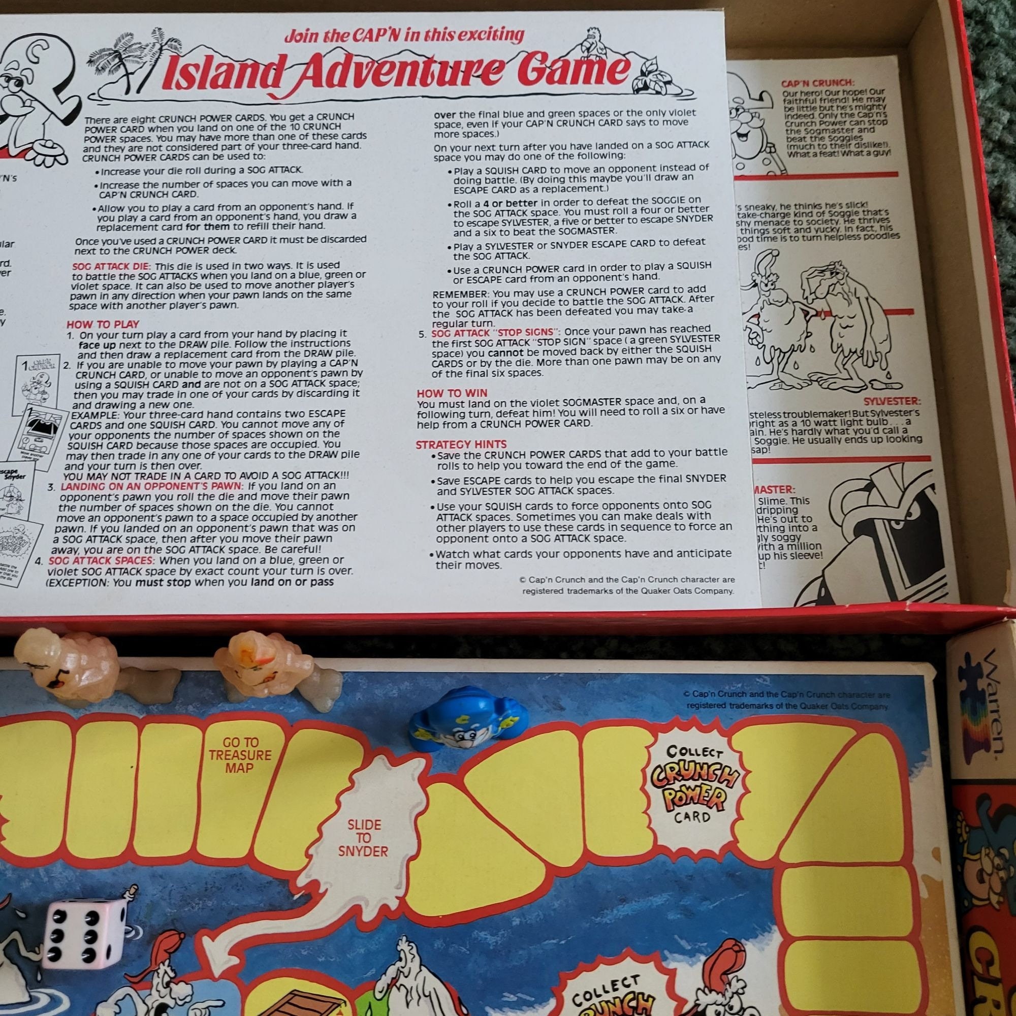 Cap'n Crunch Island Adventure Board Game 1980s Cereal Vintage - Etsy
