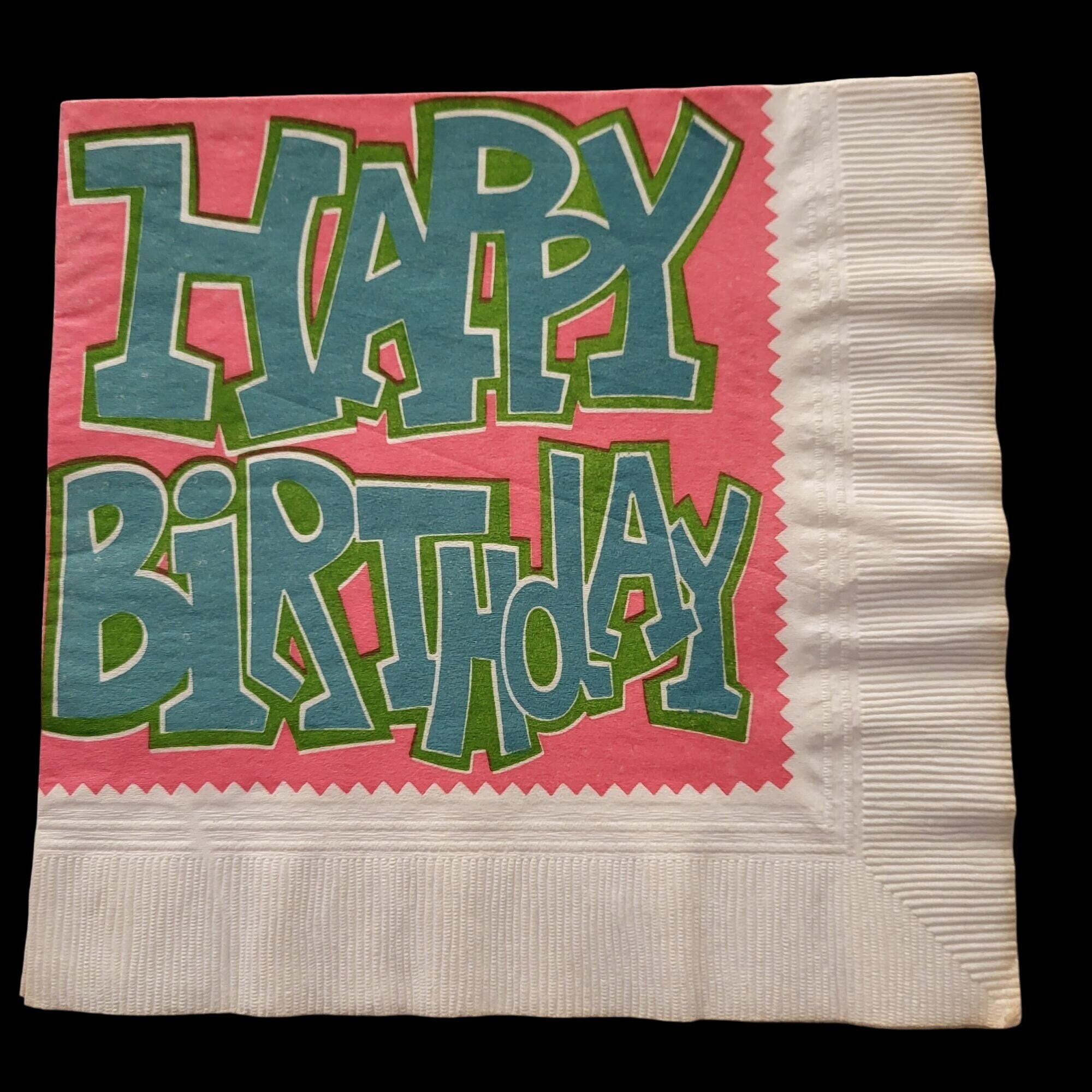 Vintage Fancy Happy Birthday Paper Party Napkins Cake Lot of 10 - Etsy