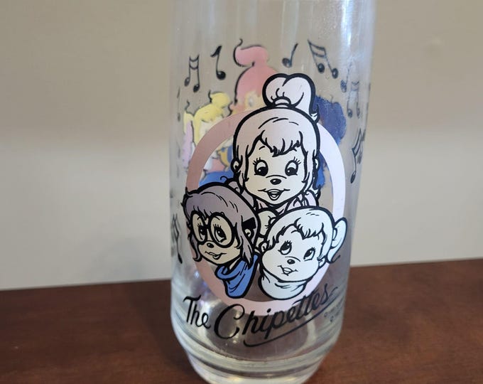 Vintage 1985 the Chipettes Cartoon Drinking Glass by Karman/ross ...