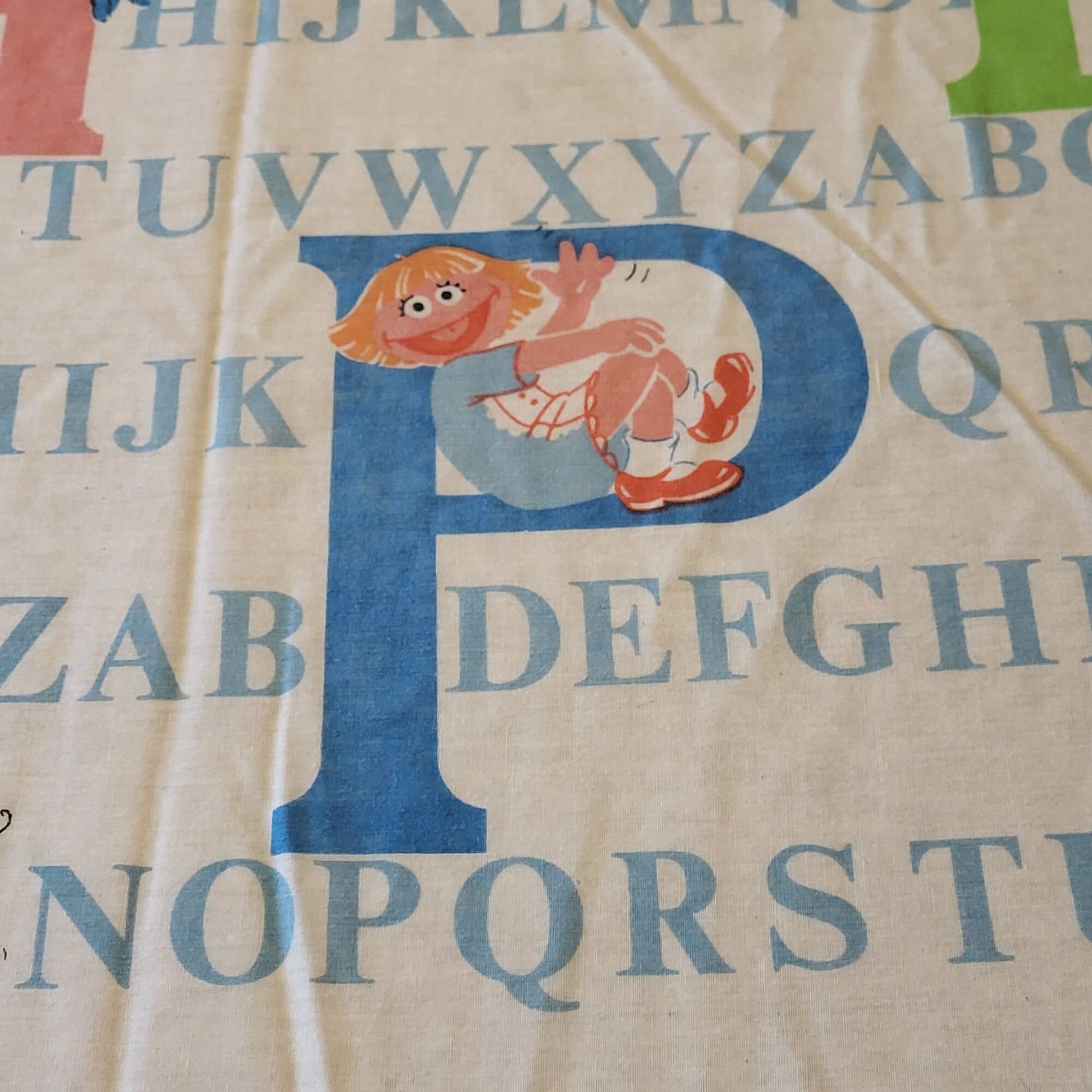 Vintage Sesame Street Muppets Alphabet Abcs Twin Flat Sheet - Etsy