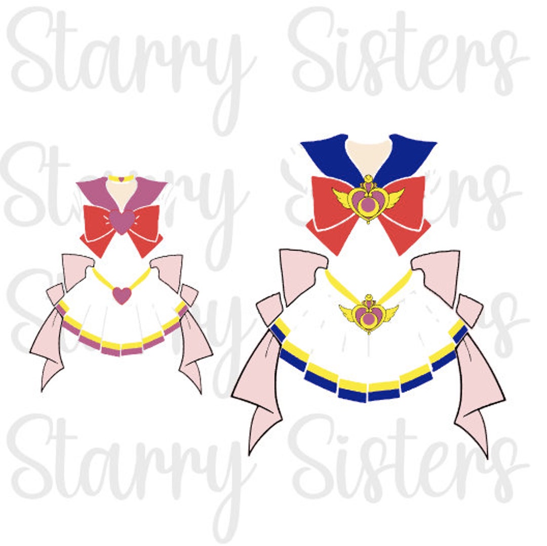Super Sailor Mini Moon and Super Sailor Moon Dress Png/digital/png ...