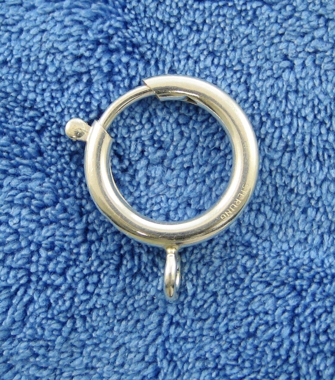 Large 18MM Sterling Silver Spring Ring - Etsy