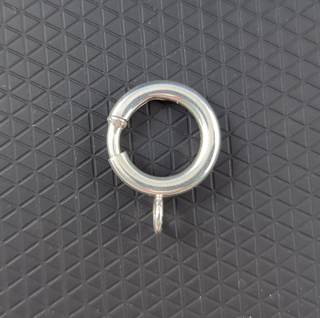 Large 17MM Antique Sterling Silver Spring Ring, New Old Stock - Etsy