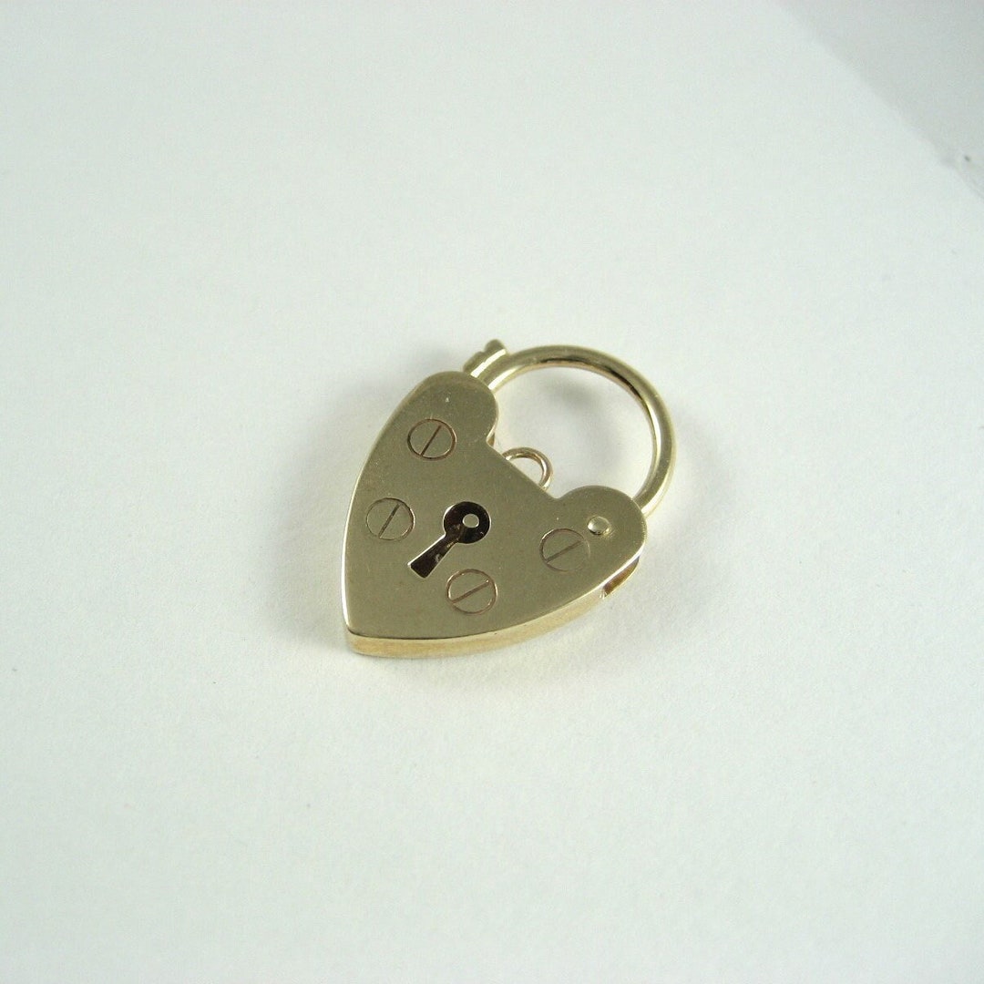 15mm 9 Karat Yellow Gold Vintage Style Padlock Clasp or Pendant - Etsy