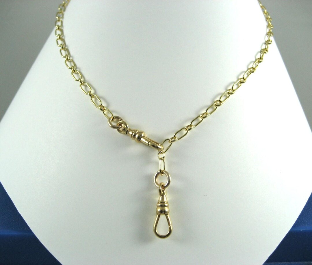New Yellow Gold-filled 3mm Wide Necklace With 2 Yellow Gold-filled ...