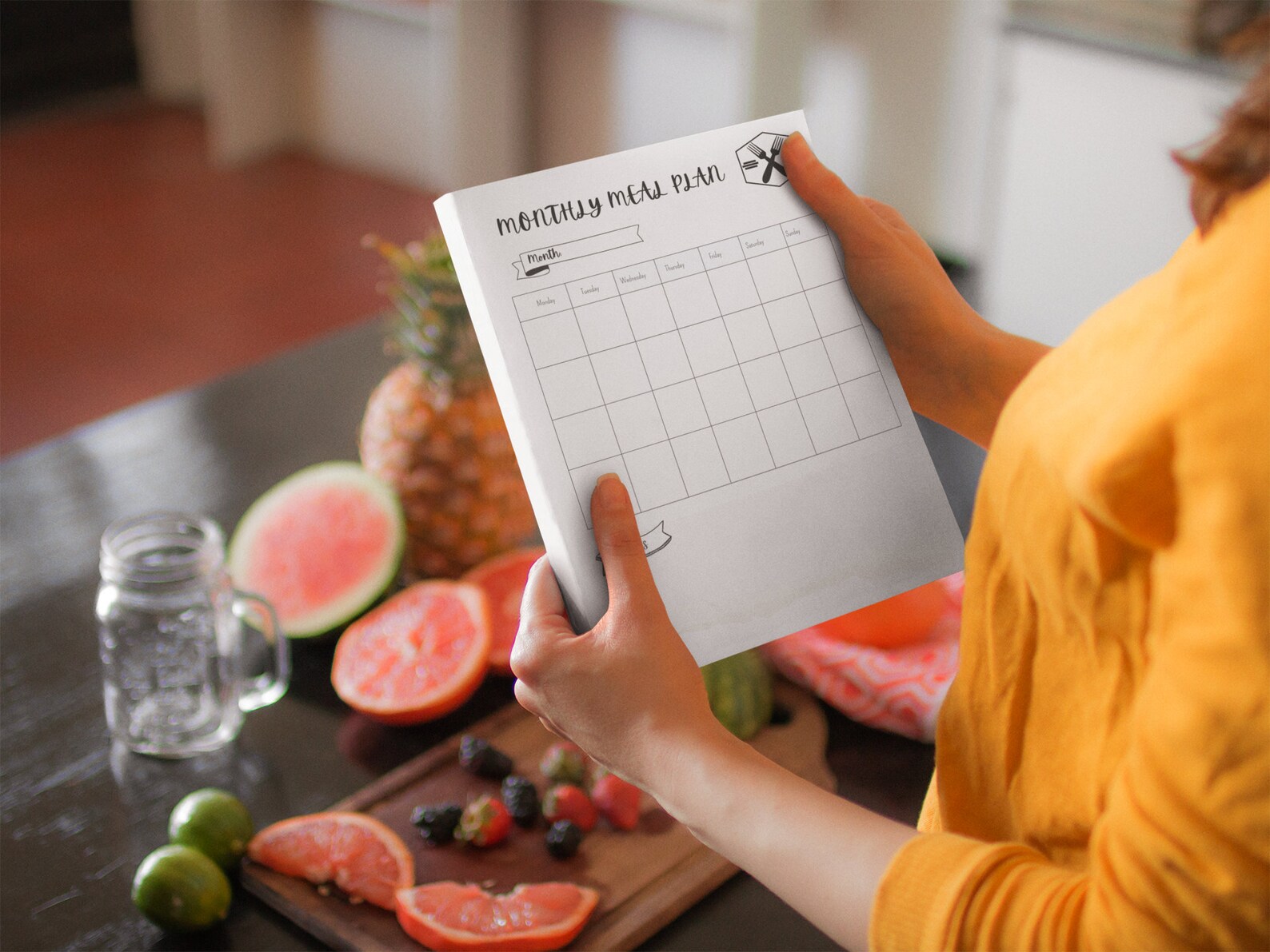 Monthly Meal Plan, Dinner Planner, Printable Download, Instant Download ...