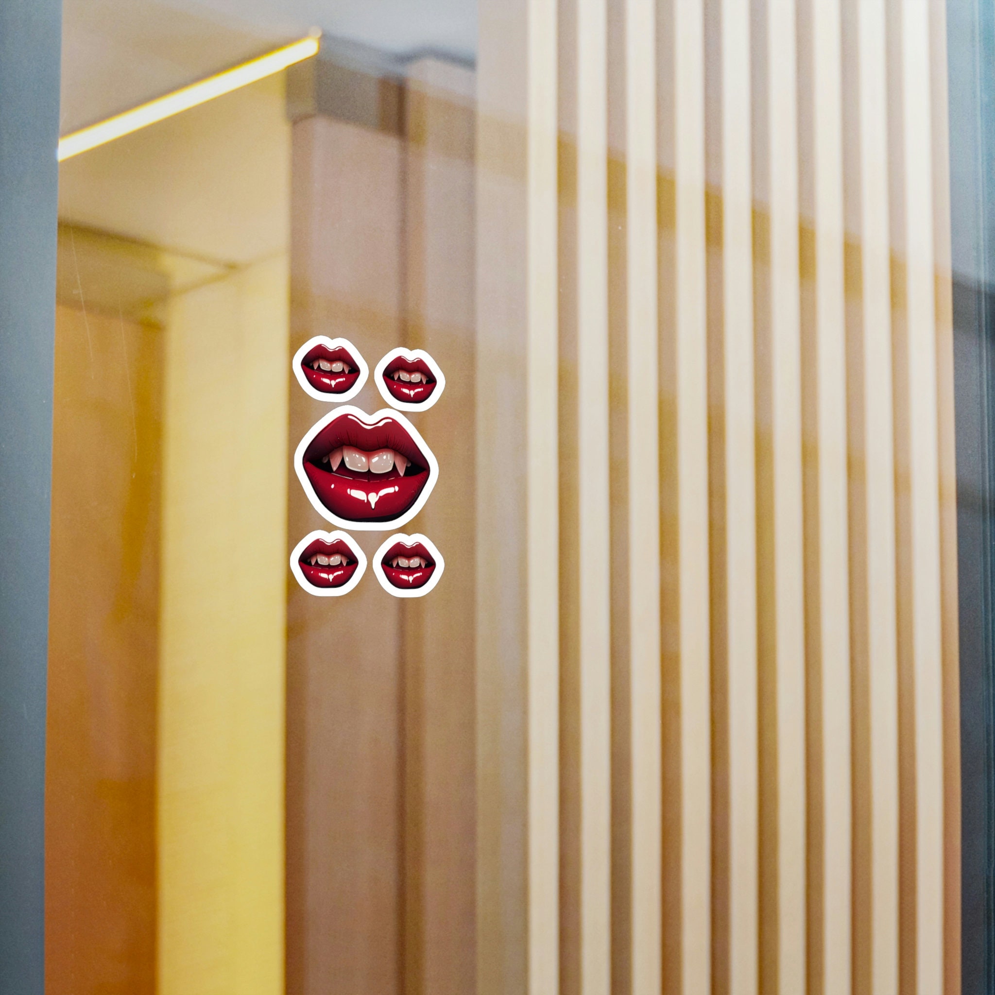 Vamp Lips Vampire Fang Kiss-cut Vinyl Decal - Etsy