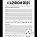 Classroom Rules Worksheet, School Worksheet, Class Handout, Cute Alien ...