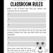 Classroom Rules Worksheet, School Worksheet, Class Handout, Cute Alien ...