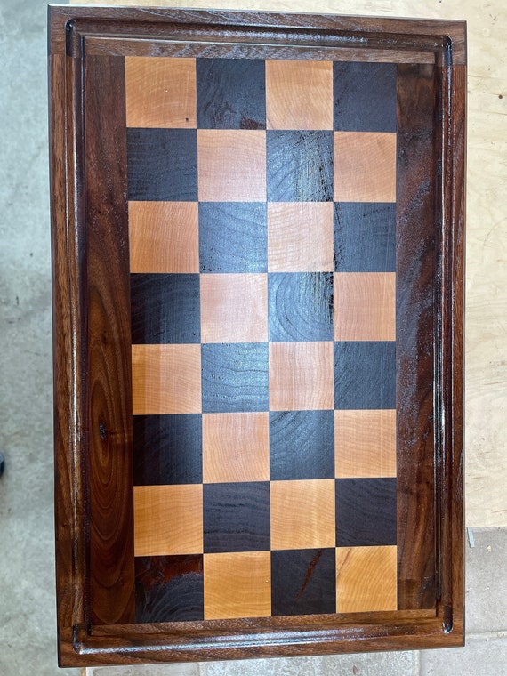 Walnut and Maple End Grain Checker Cutting Board - Etsy