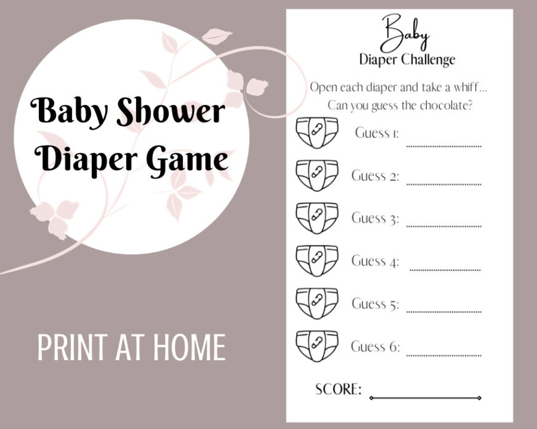 Baby Shower Diaper Challenge - Etsy