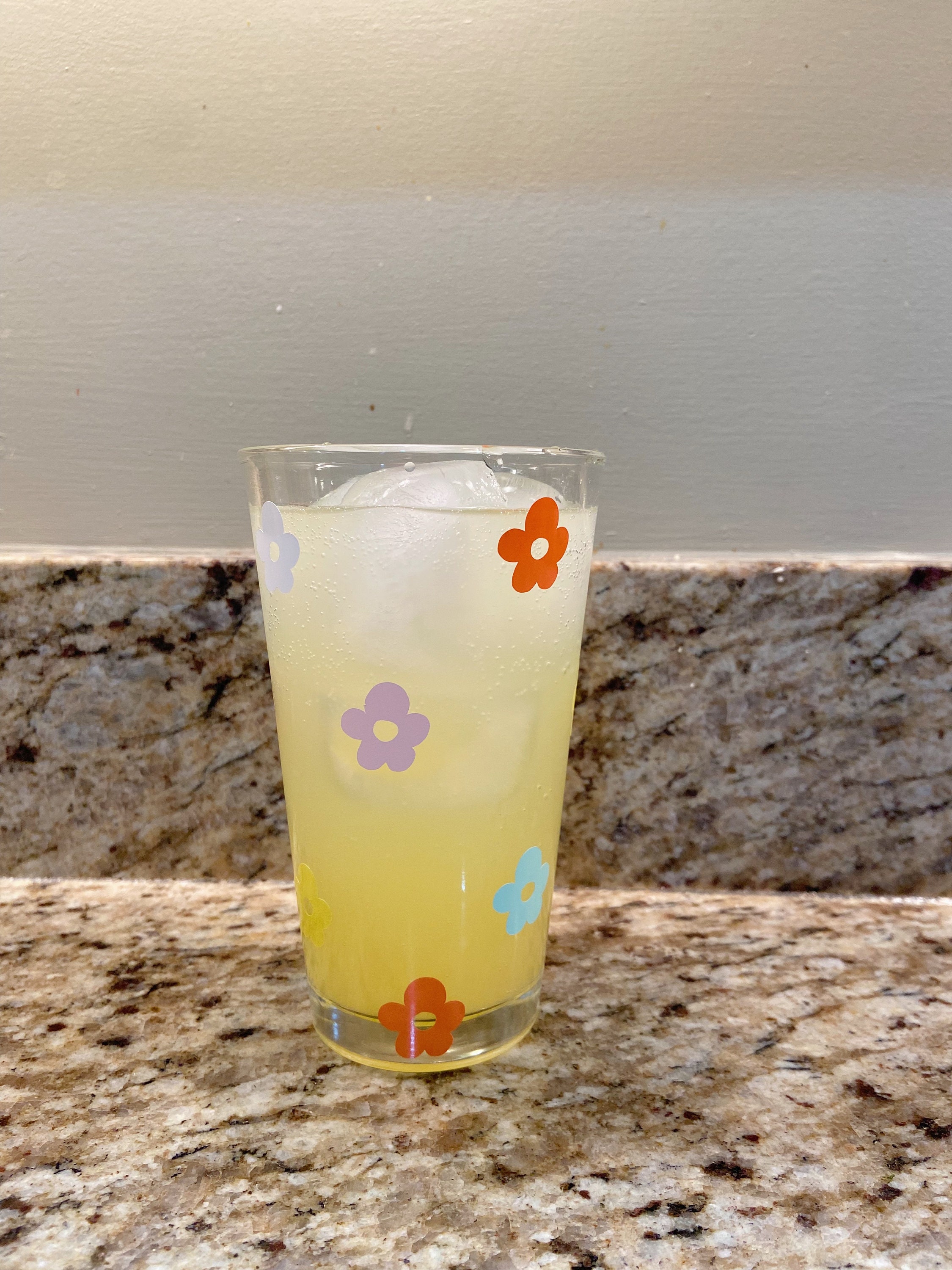 Pint Glass, Retro Flower Glass, Trendy Glass, Beer Pint Glass ...