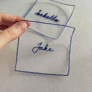 Embroidered Place Cards • Personalized, Minimalist Wedding Table ...