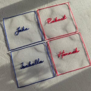 Embroidered Place Cards • Personalized, Minimalist Wedding Table ...