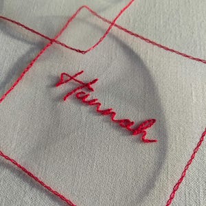 Embroidered Place Cards • Personalized, Minimalist Wedding Table ...