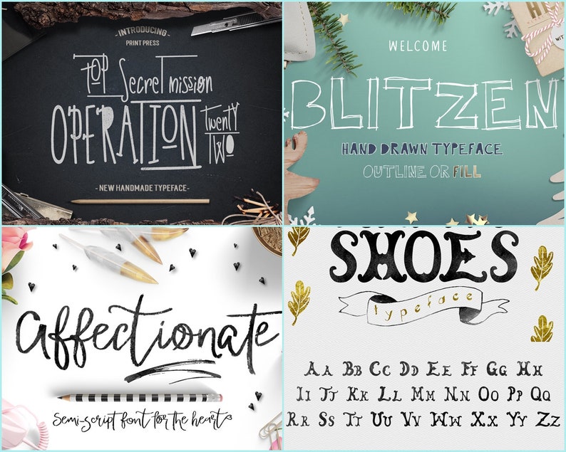 Fonts Bundle , Cricut Fonts, Procreate Fonts, Canva Fonts, Handwritten ...