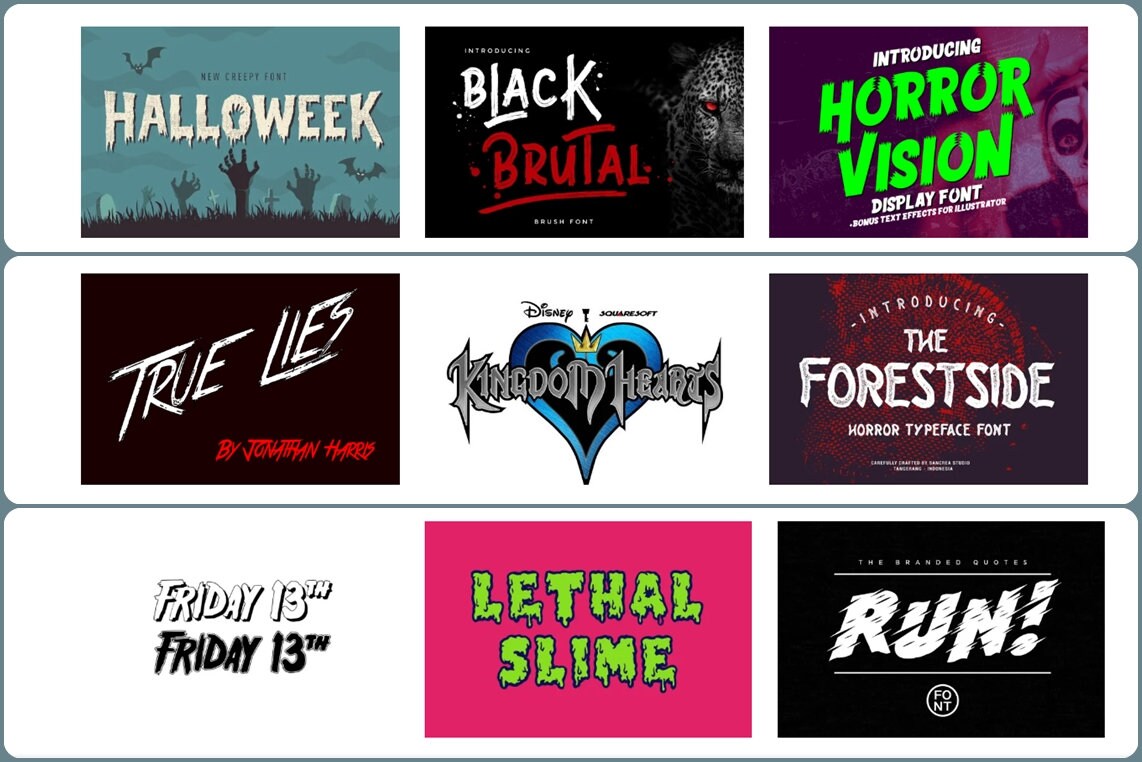 Halloween Font Bundle, Spooky Fonts, Dripping Font, Cricut Font Bundle ...