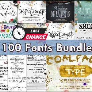 Fonts Bundle , Cricut Fonts, Procreate Fonts, Canva Fonts, Handwritten ...