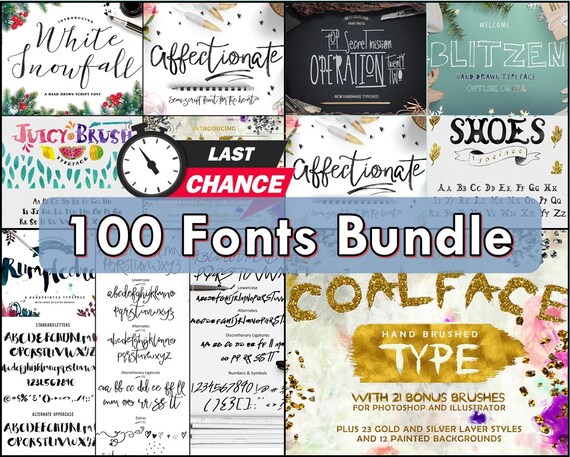 Fonts Bundle Cricut Fonts Procreate Fonts Canva Fonts - Etsy