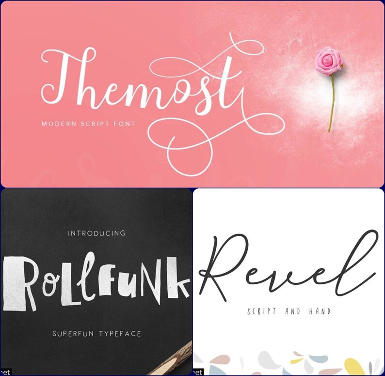 Font Bundle Collection, Cricut, Calligraphy Font, Script Font, Wedding ...