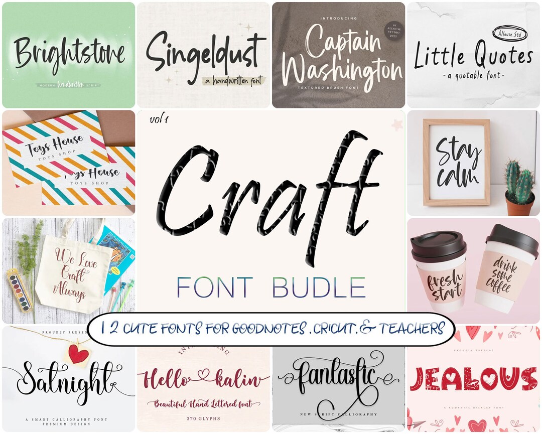Craft Fonts, Cute Fonts, Crafter Fonts, Font Bundles, Girly Fonts, Cheap Fonts, Procreate Fonts ...