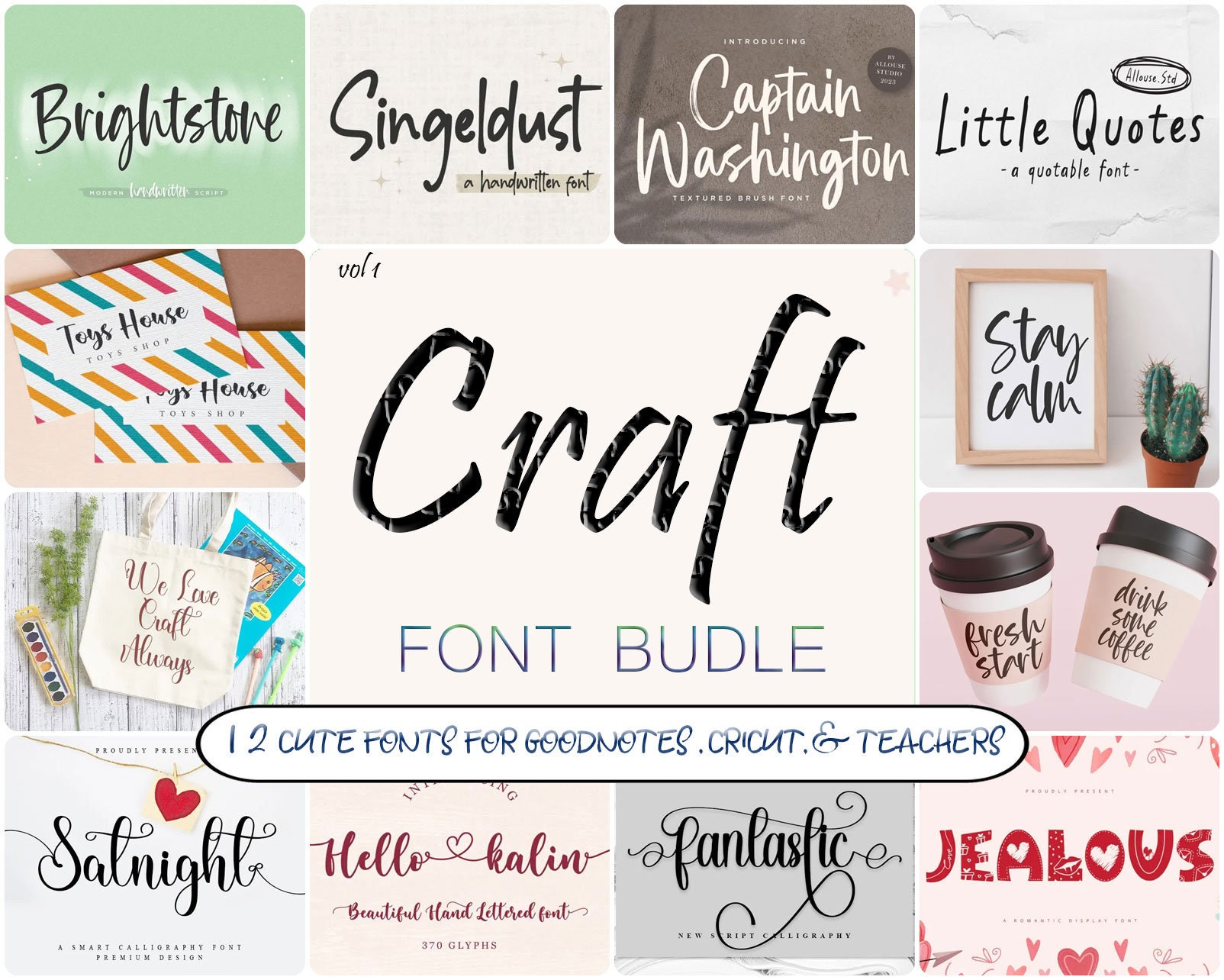 Craft Fonts, Cute Fonts, Crafter Fonts, Font Bundles, Girly Fonts ...