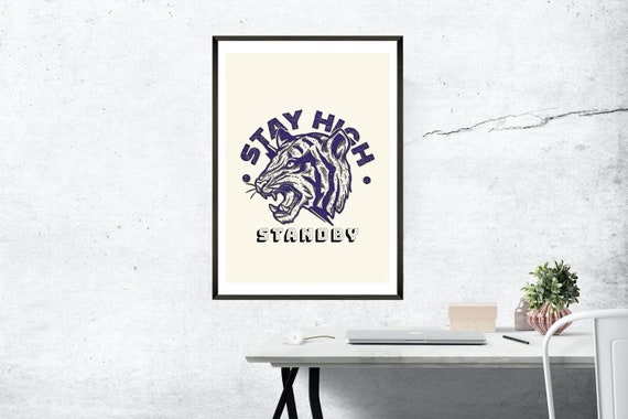 King Tiger Stay High Standby Animal Cat Home Decor - Etsy