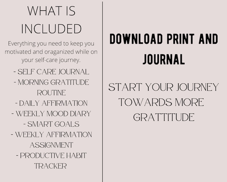 Gratitude Journal Printable BUNDLE Mindfulness Log - Etsy