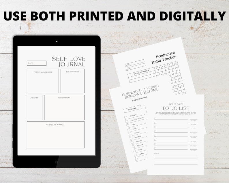 Gratitude Journal Printable BUNDLE Mindfulness Log - Etsy