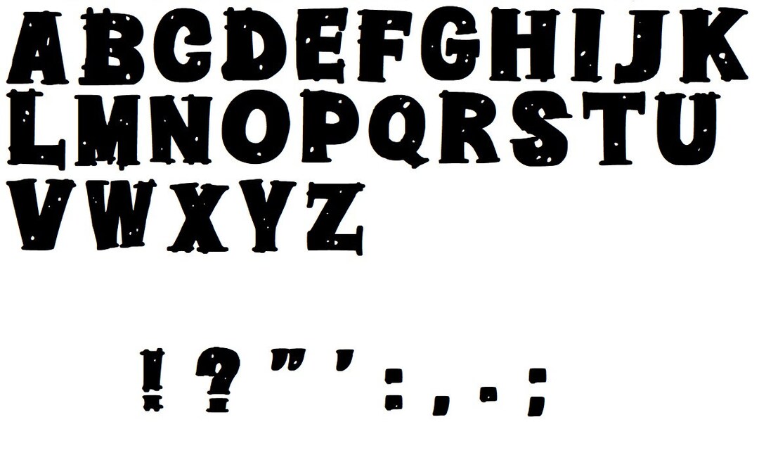 Blotchy Font Alphabet Letters - Etsy