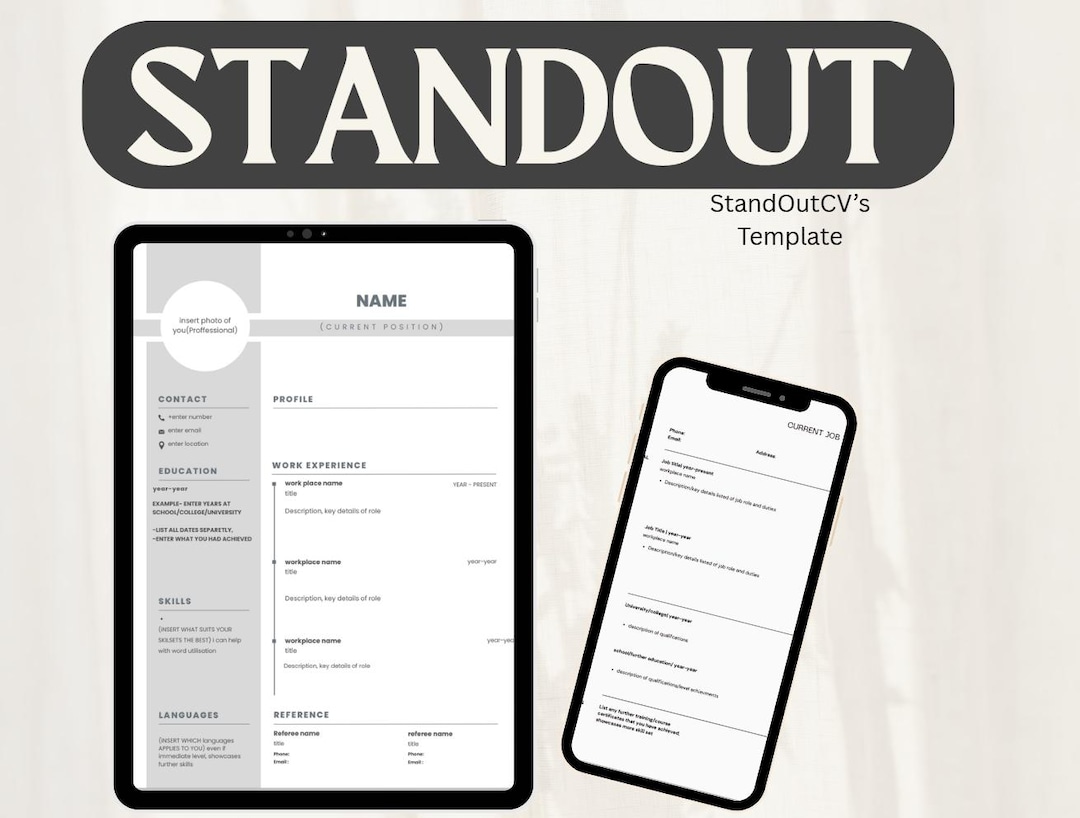 Editable CV Standard Resume Template-modern Professional Design-canva ...