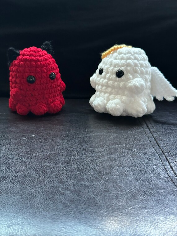 Angel and Devil Best Friend Duo Fall Halloween Plushie - Etsy
