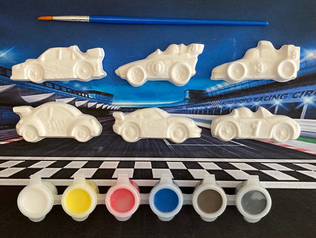 Childrens Paint Your Own Race Cars Craft Box - Etsy