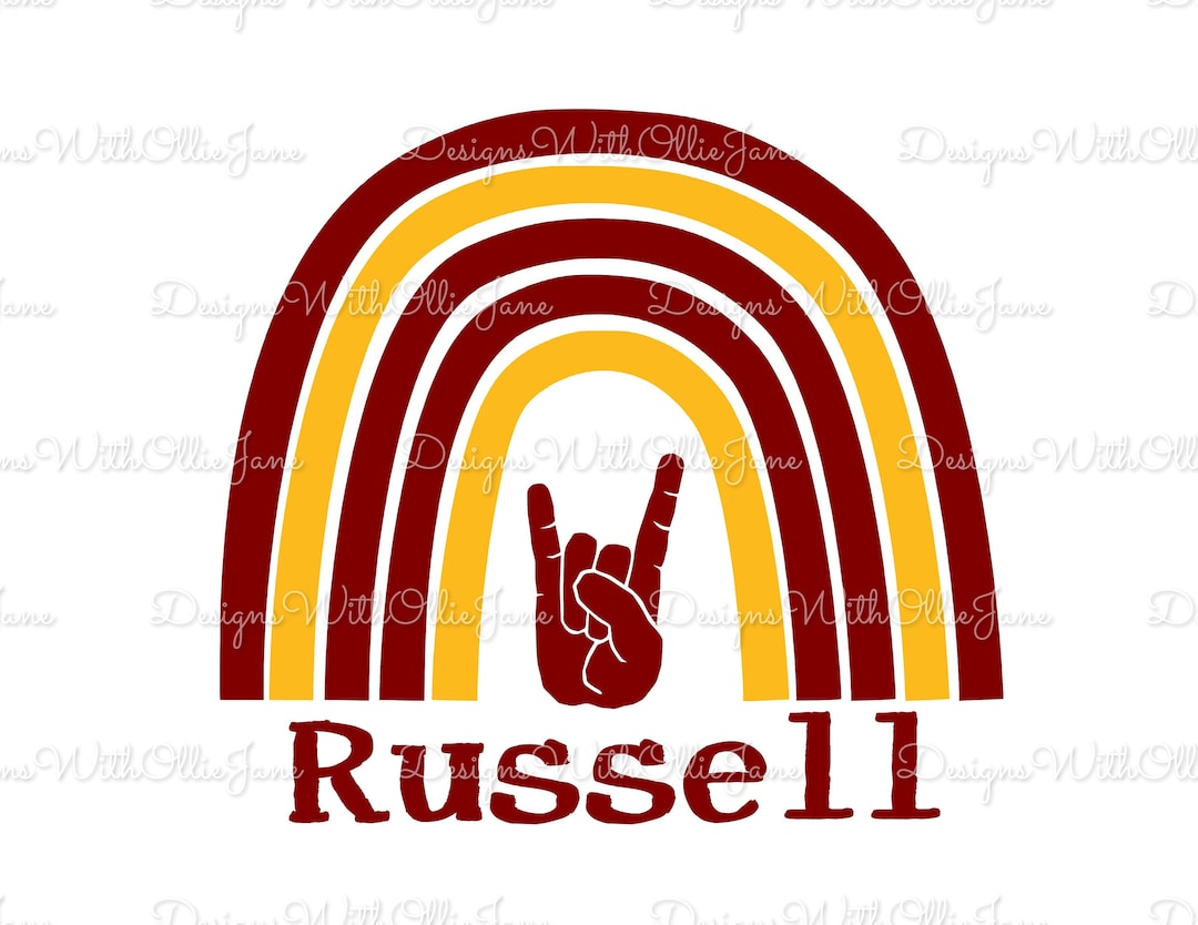 Rainbow, Russell, Horns Up, PNG, SVG, KY, Kentucky, Red Devils ...