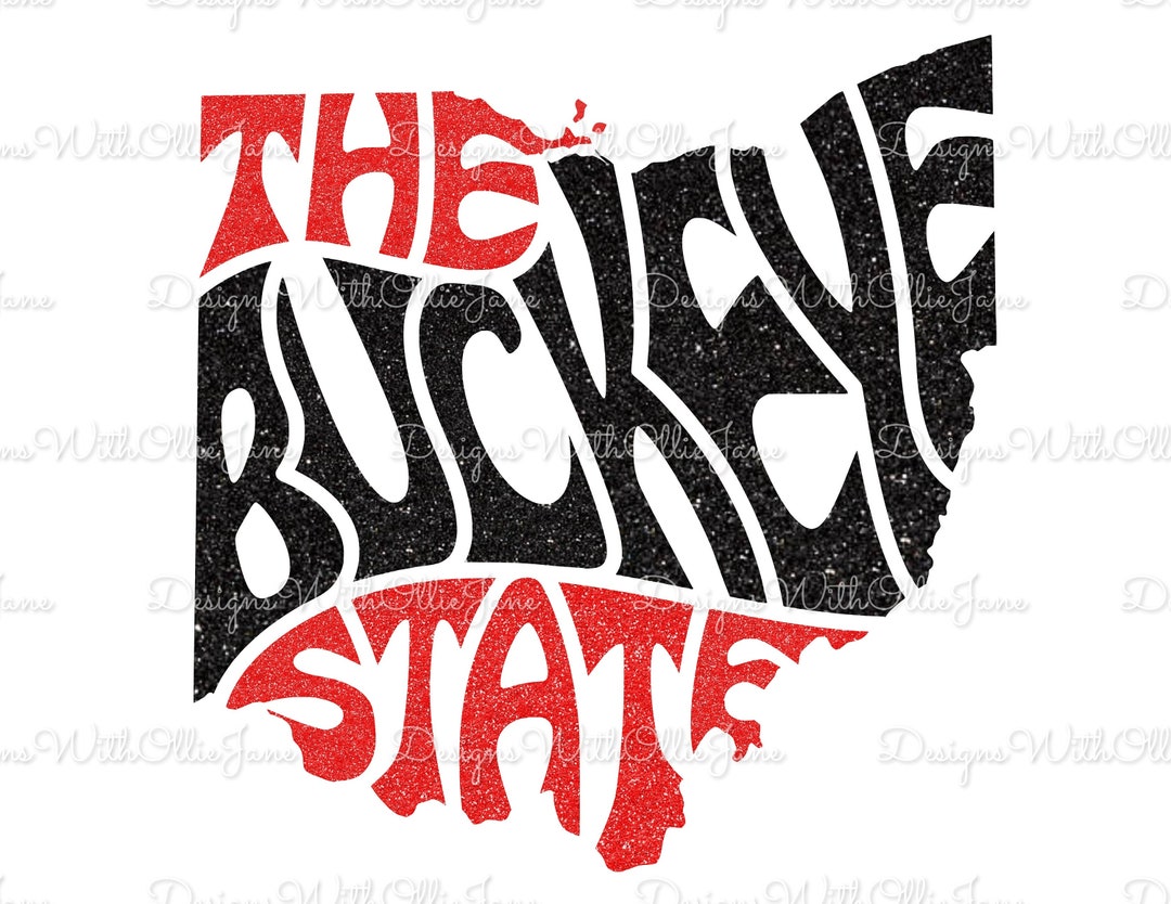 The Buckeye State, Ohio, Glitter, Sublimation, PNG, SVG, Digital ...