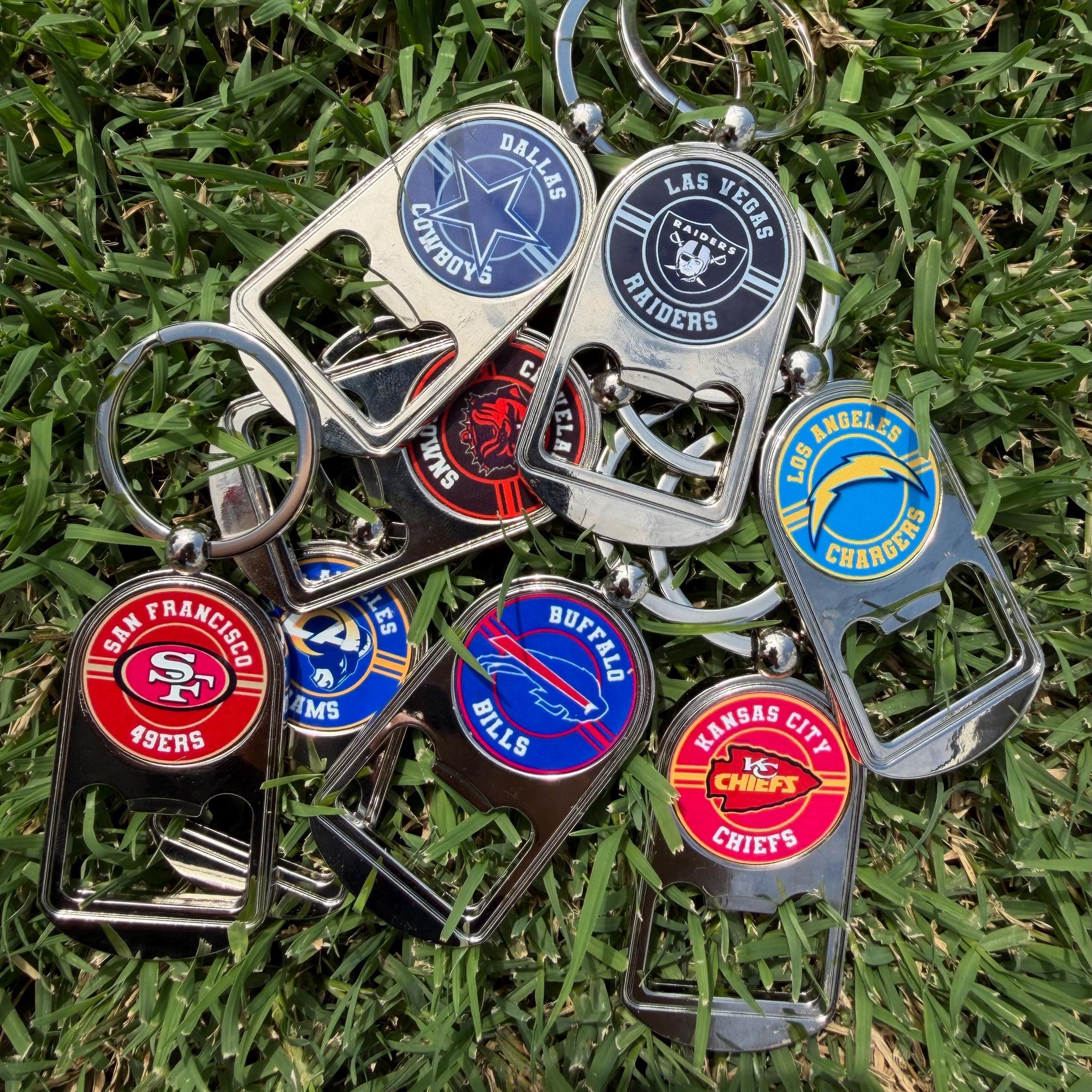 NFL Bottle Opener Keychains - Etsy