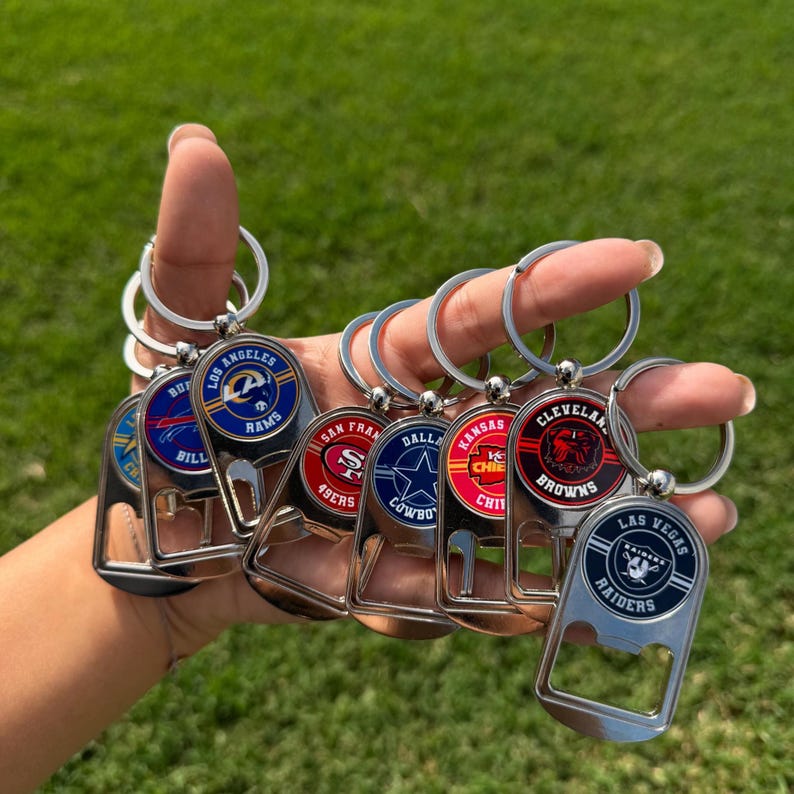 NFL Bottle Opener Keychains - Etsy