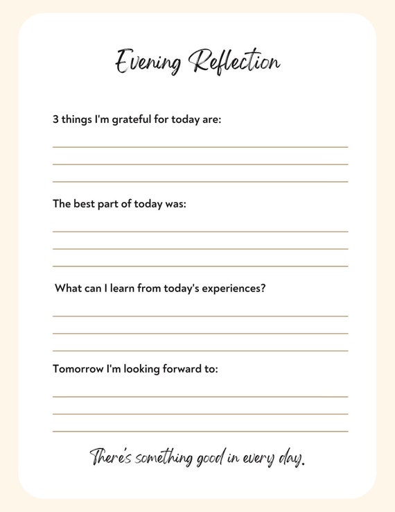 Evening Reflection Build Your Own Journal - Etsy