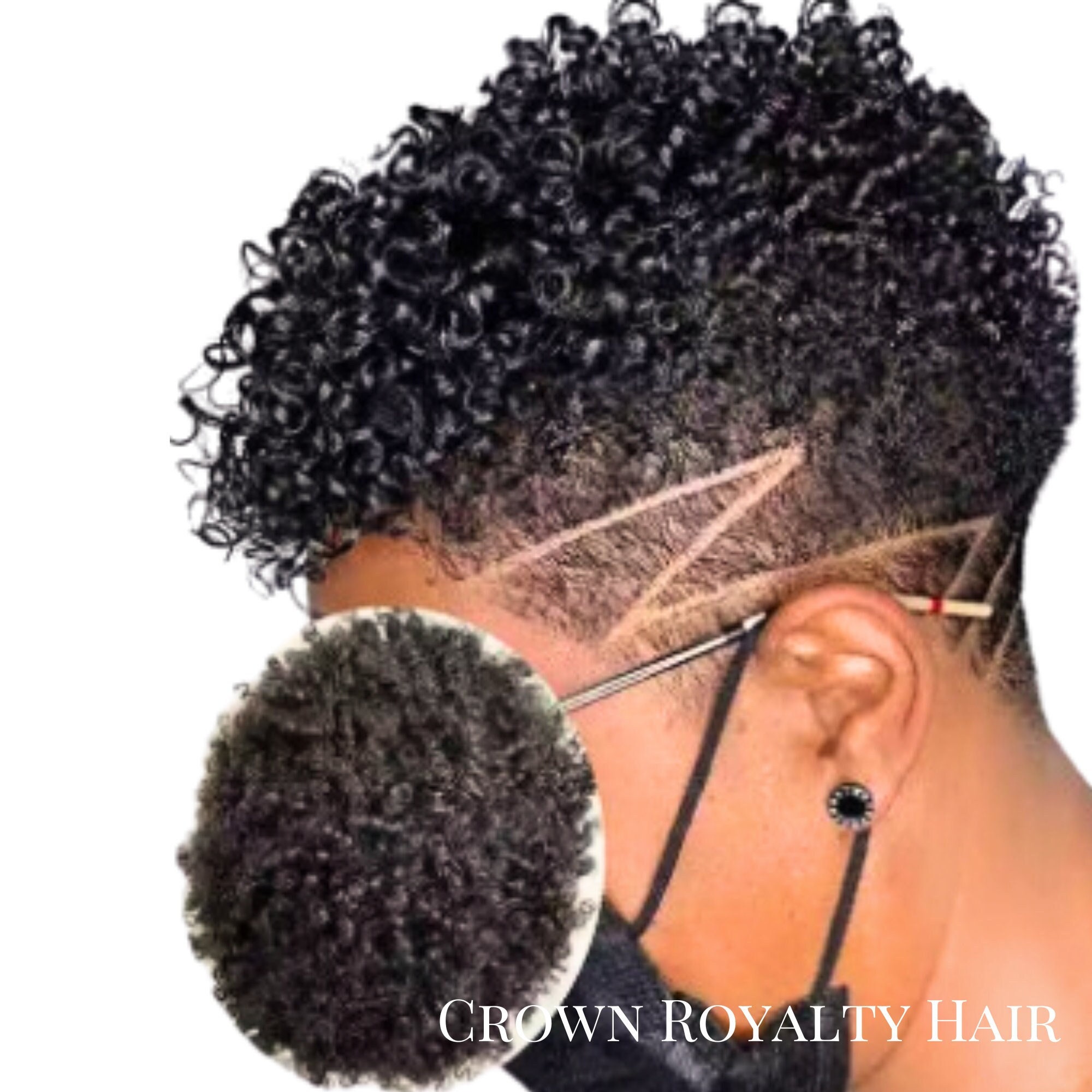 Crown Royalty Hair 8x10 Womens Loose Curl Toupee 10mm Jerry Curly Full ...