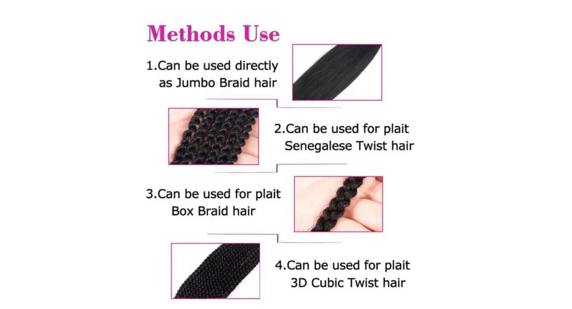 3X Pack 28" Pre-stretched Braiding Hair Easy Braid Itch Free ACV Rinsed ...