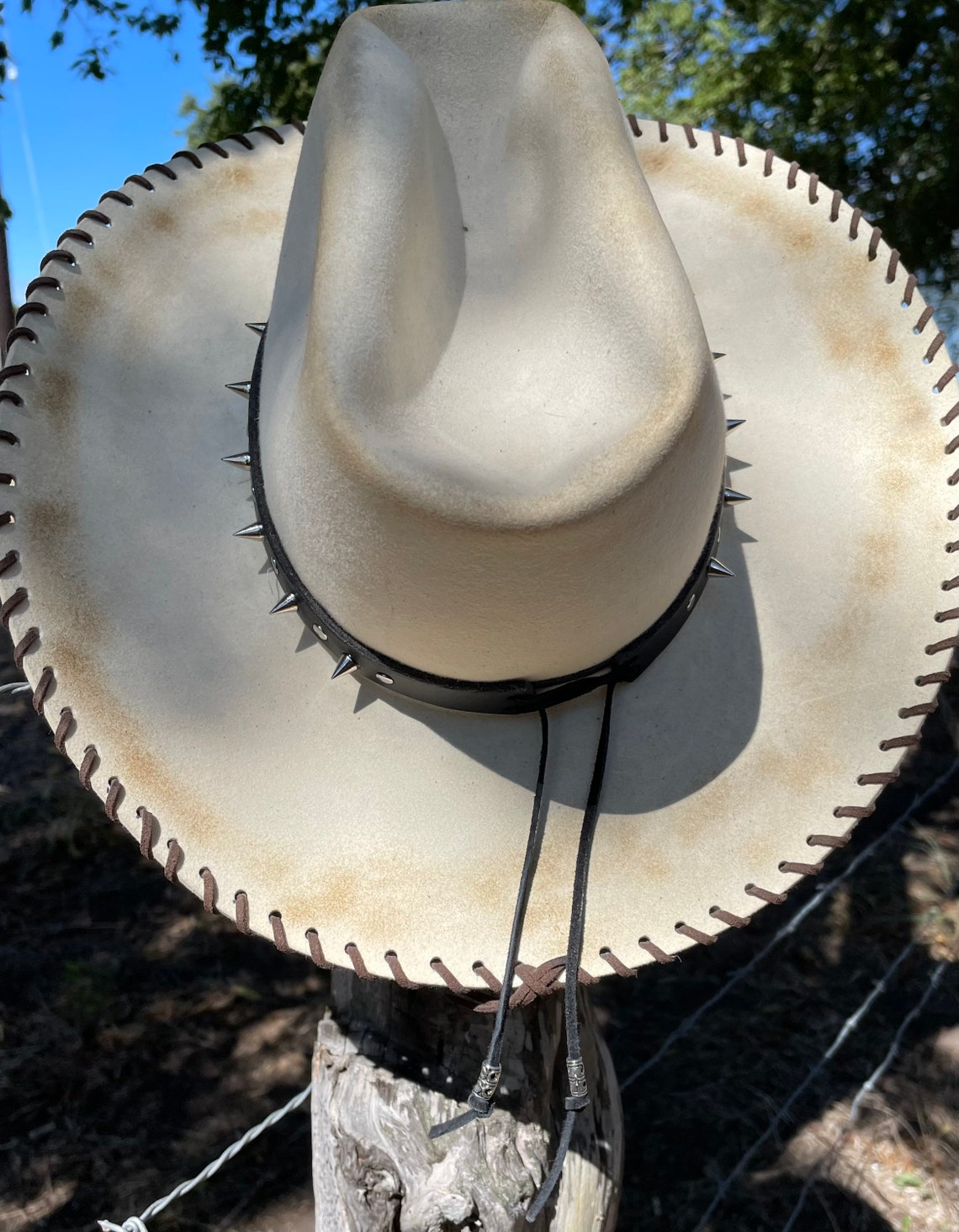 SPIKE BAND Spiked Leather Hat Band - Etsy