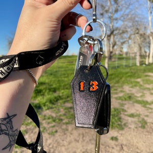 CUSTOMIZABLE COFFIN KEYCHAIN - Leather Keychain - Etsy