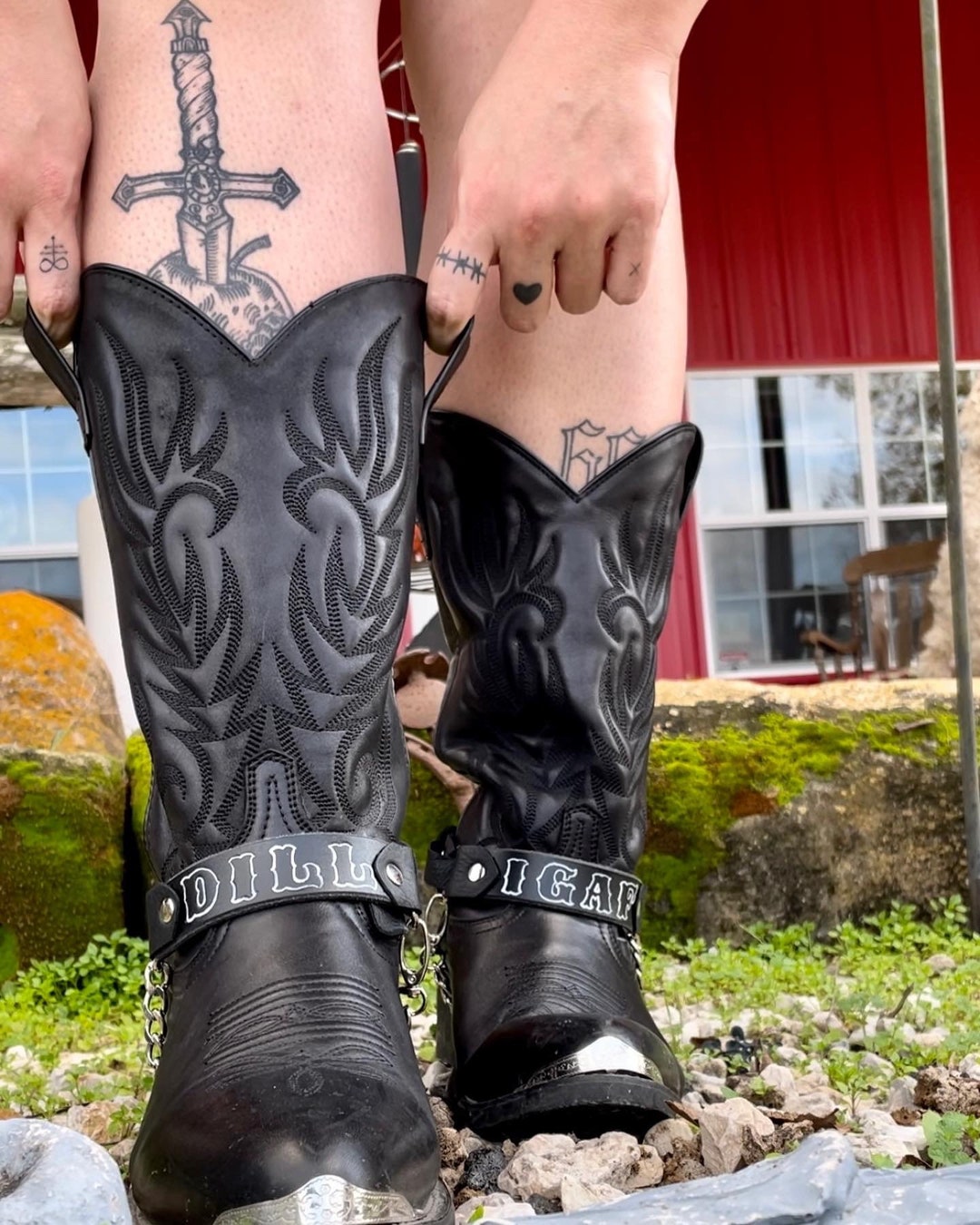 CUSTOMIZABLE Custom Leather Boot Harness Set - Etsy