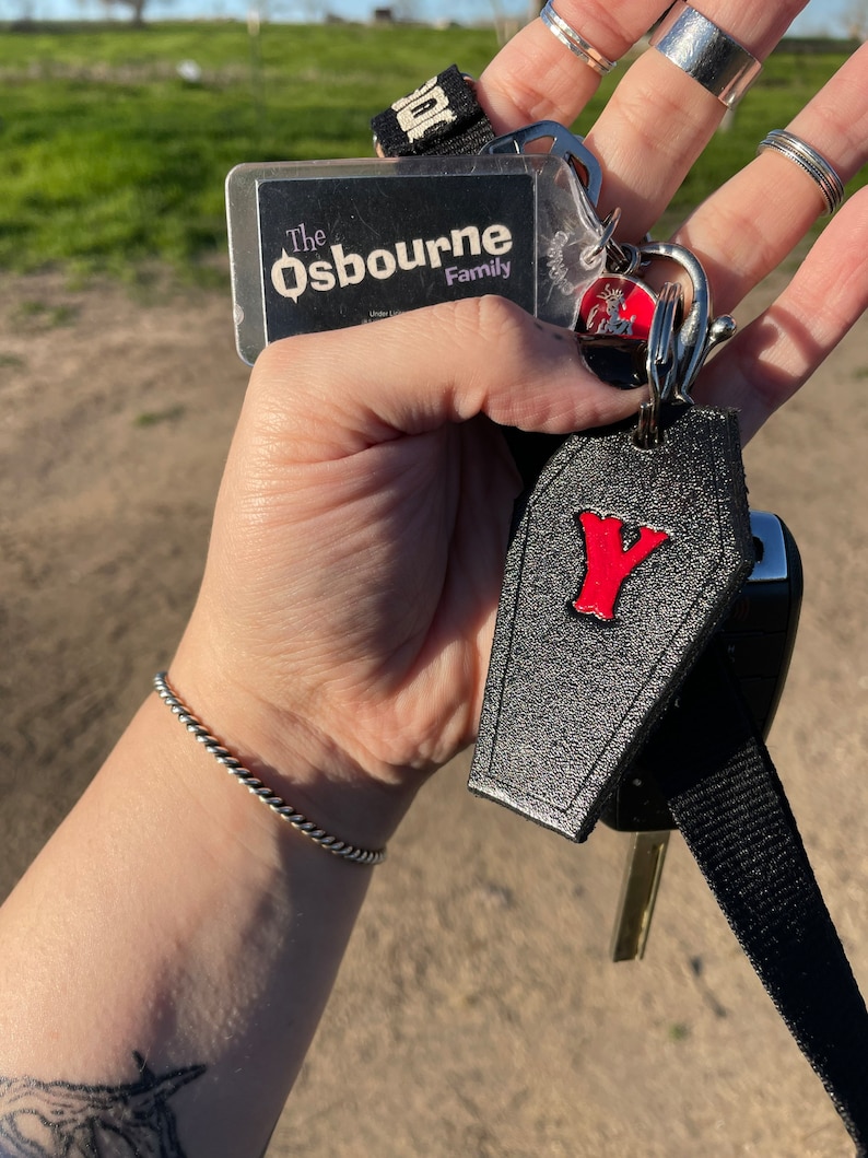 CUSTOMIZABLE COFFIN KEYCHAIN - Leather Keychain - Etsy