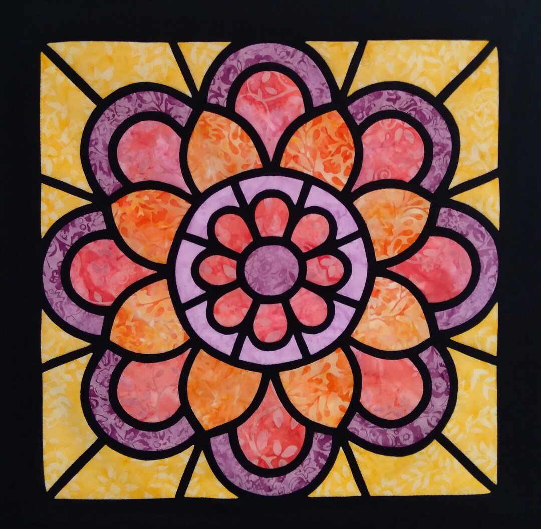 Sunburst Dahlia Applique Pattern (folded Cutwork and Reverse Applique ...