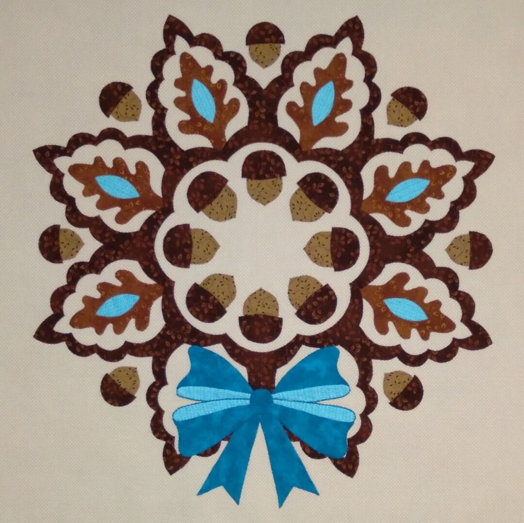 Oak Leaf Wreath Applique Pattern (folded Cutwork and Traditional ...