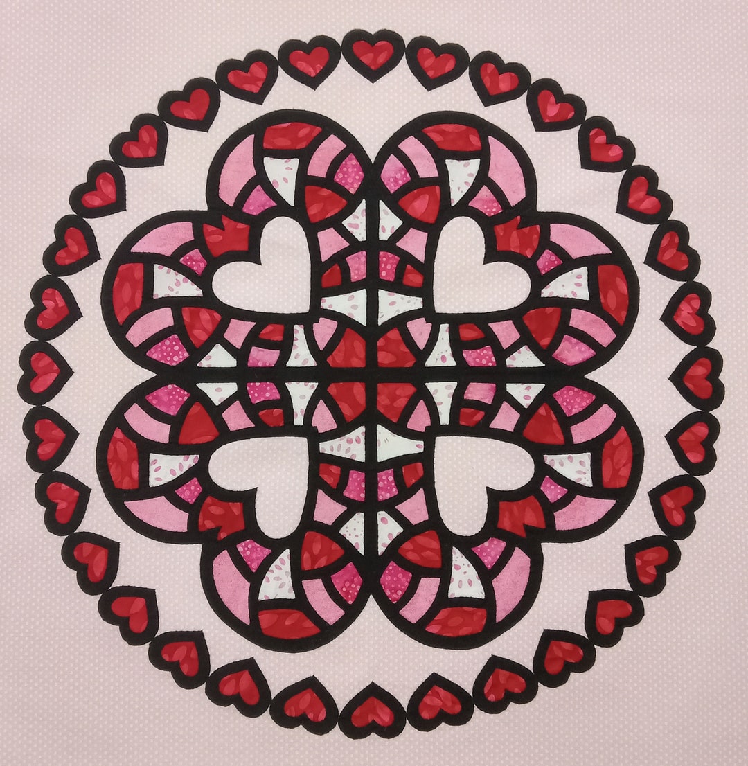 Patchwork Hearts Folded Cutwork Pattern - Etsy