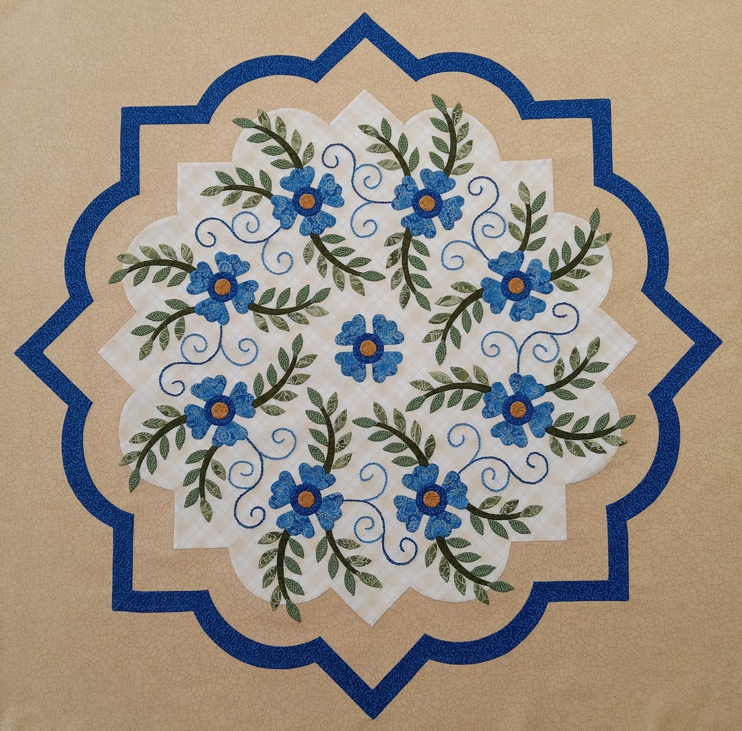 Medallion of the Meadow Applique Pattern - Etsy