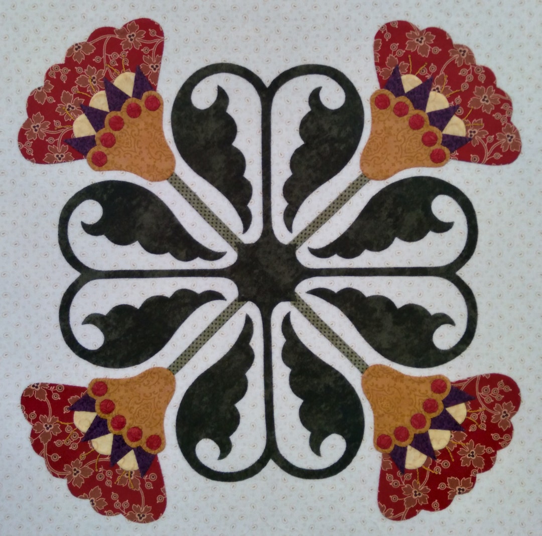 Cockscomb Applique Pattern (folded Cutwork and Traditional Applique) - Etsy