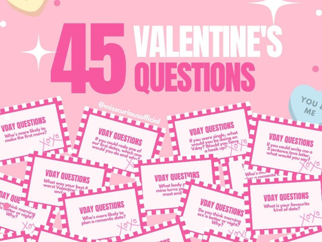 45 Valentine's Day Questions LDR Questions Questions for Couples Games ...